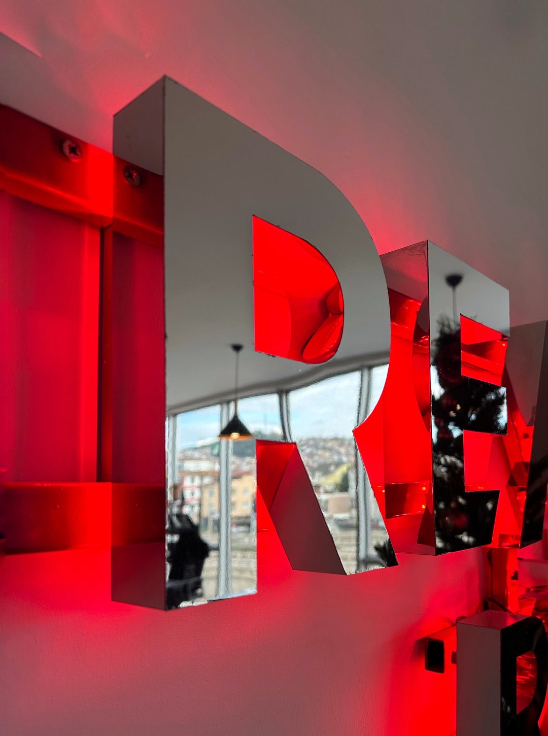 Chrome Letters, 3d Metal Letters, 3D Sign, Illuminated Letter Box, Shop ...