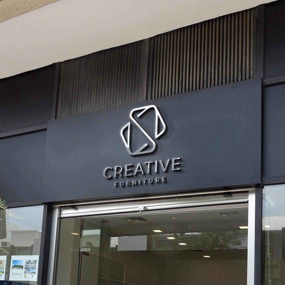 Metal Signage, Silver Sign, Custom Metal Logo, Stainless Steel, Laser ...