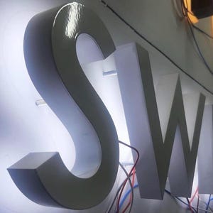 Custom 3D Backlit Logo Sign: Modern Office, Outdoor Welcome Sign - Etsy