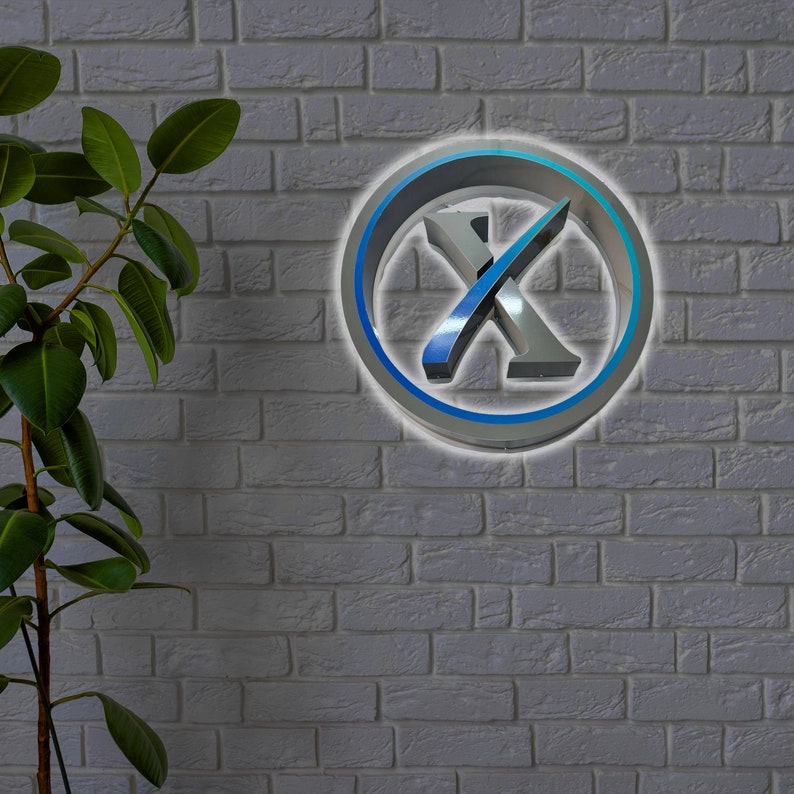 Backlit Logo Wall Sign Indoor Welcome Sign Modern Office - Etsy