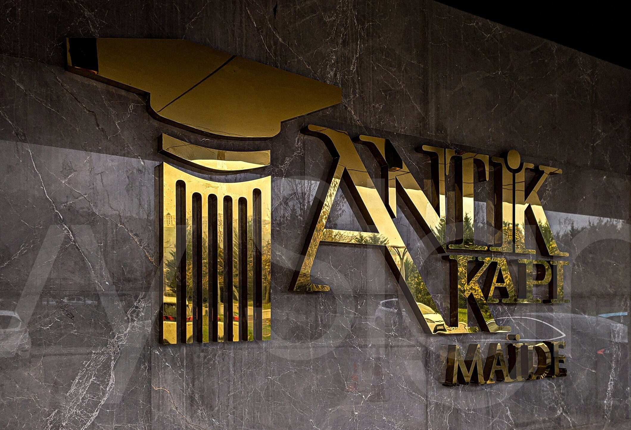 Gold Chrome Wall Sign, 3D Gold Mirror Names, Gold Office Signage ...