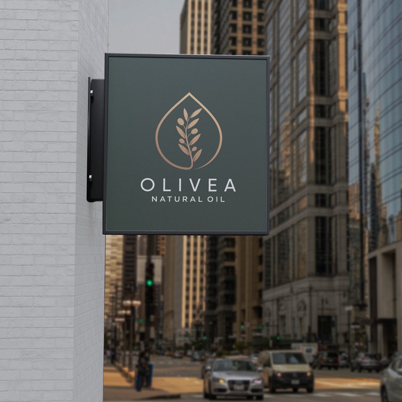 Double Sided Blade Sign, Round Light Box, Circle Custom Sign, Stylish ...