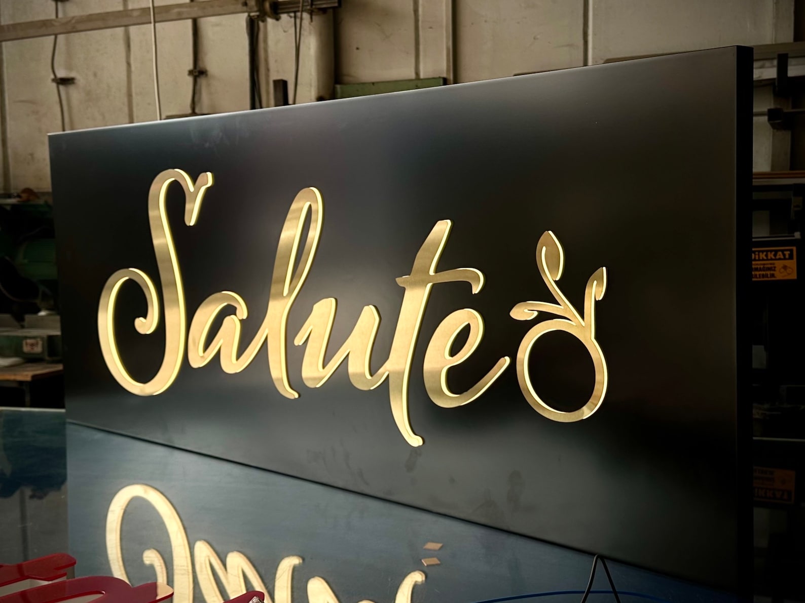 Signboard, Wall Sign, Backlit Sign, Backlit Logo, Gold Letters ...