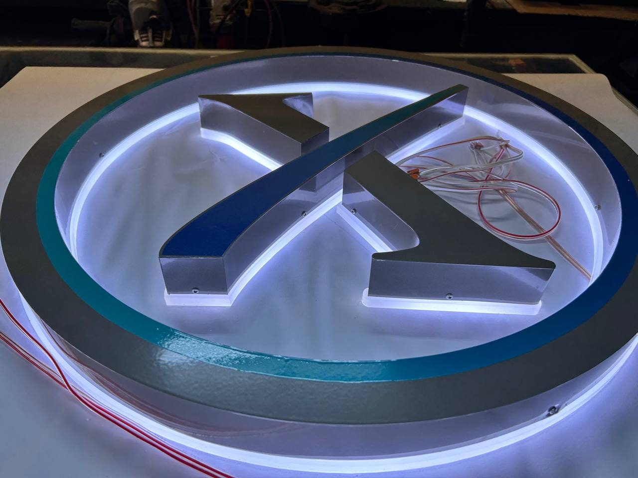 Backlit Logo Wall Sign Indoor Welcome Sign Modern Office - Etsy