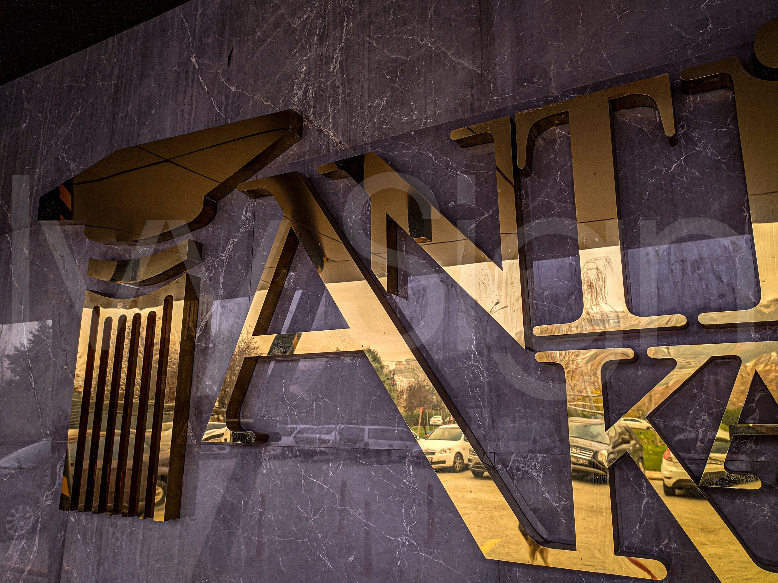 Gold Chrome Wall Sign, 3D Gold Mirror Names, Gold Office Signage ...