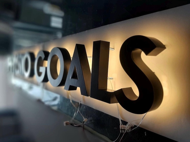 Custom Backlit 3D Logo Sign: Modern Office Decor, Indoor/outdoor - Etsy
