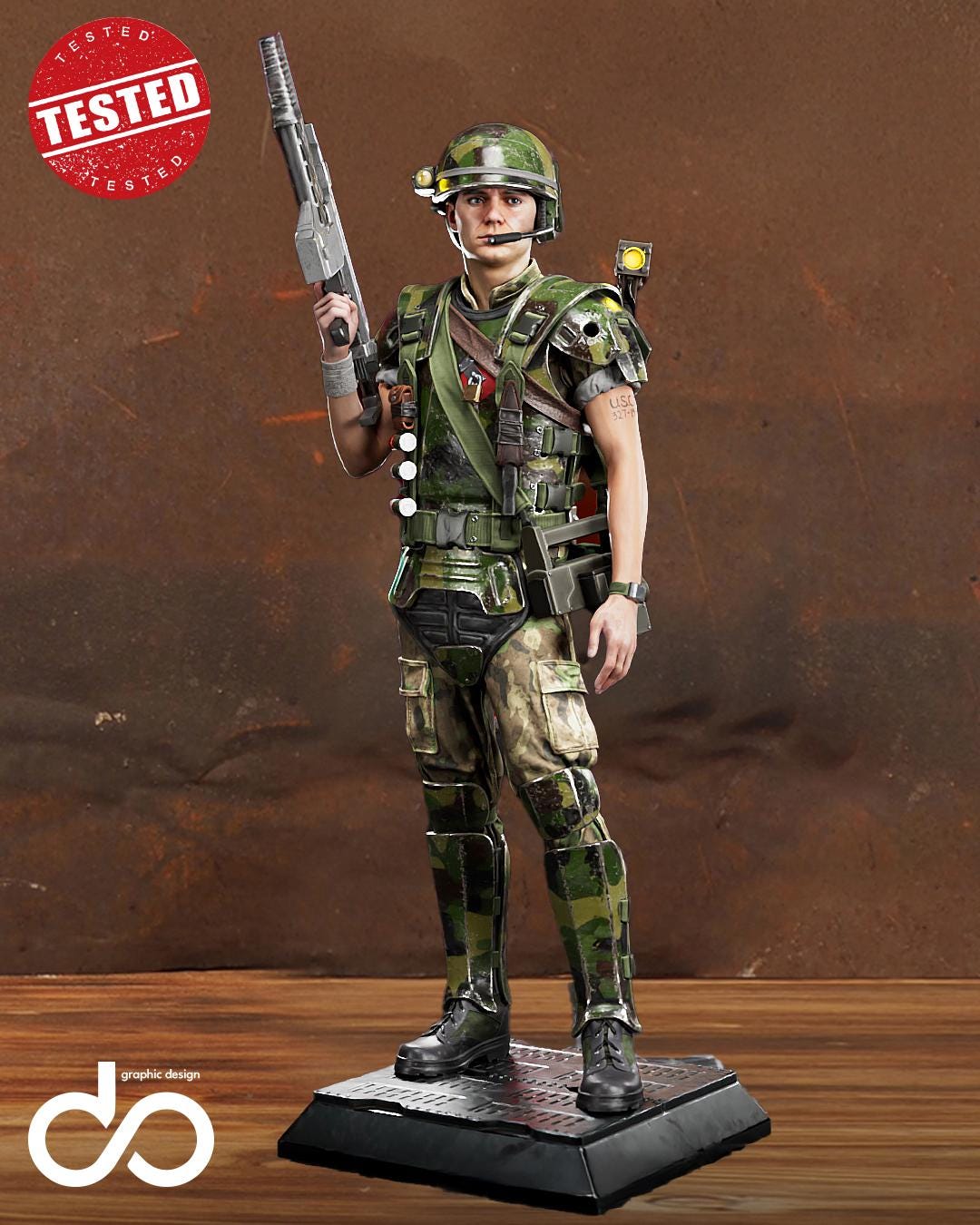 Soldier Figure Corporal Hicks 3d Stl - Etsy
