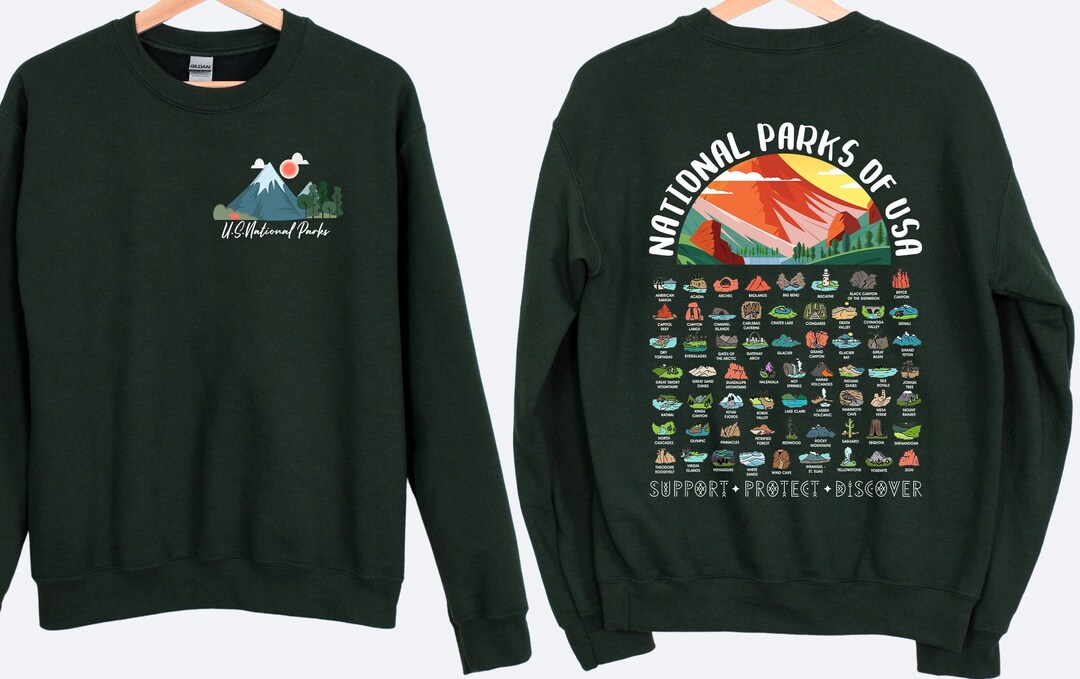 National Parks of USA Shirt Sweatshirt Hoodie, National Park Gifts ...