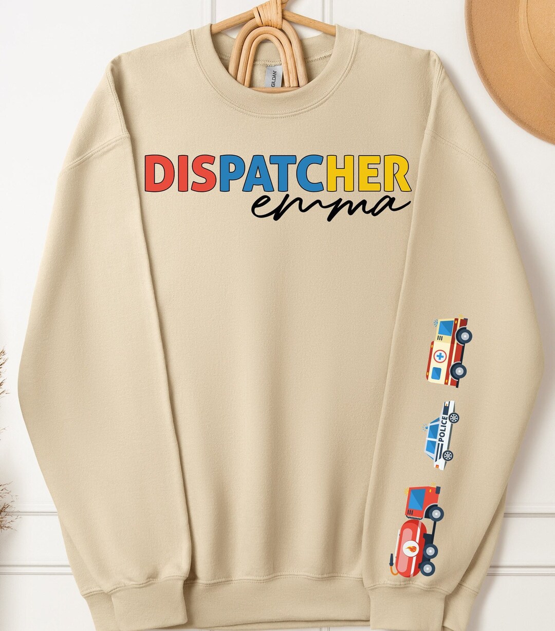 Custom Dispatcher Sweatshirt Hoodie, Personalized Name Dispatch Shirt ...