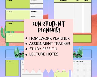 Student Assignment Tracker, School Assignment Tracker, Student Homework ...