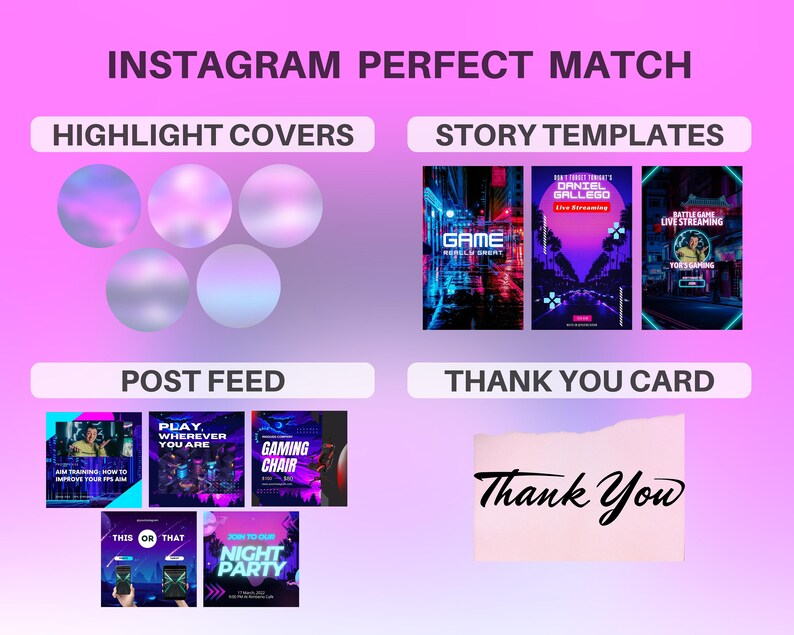 NEON Instagram Post Template, Neon IG Templates, Neon Feed Instagram ...