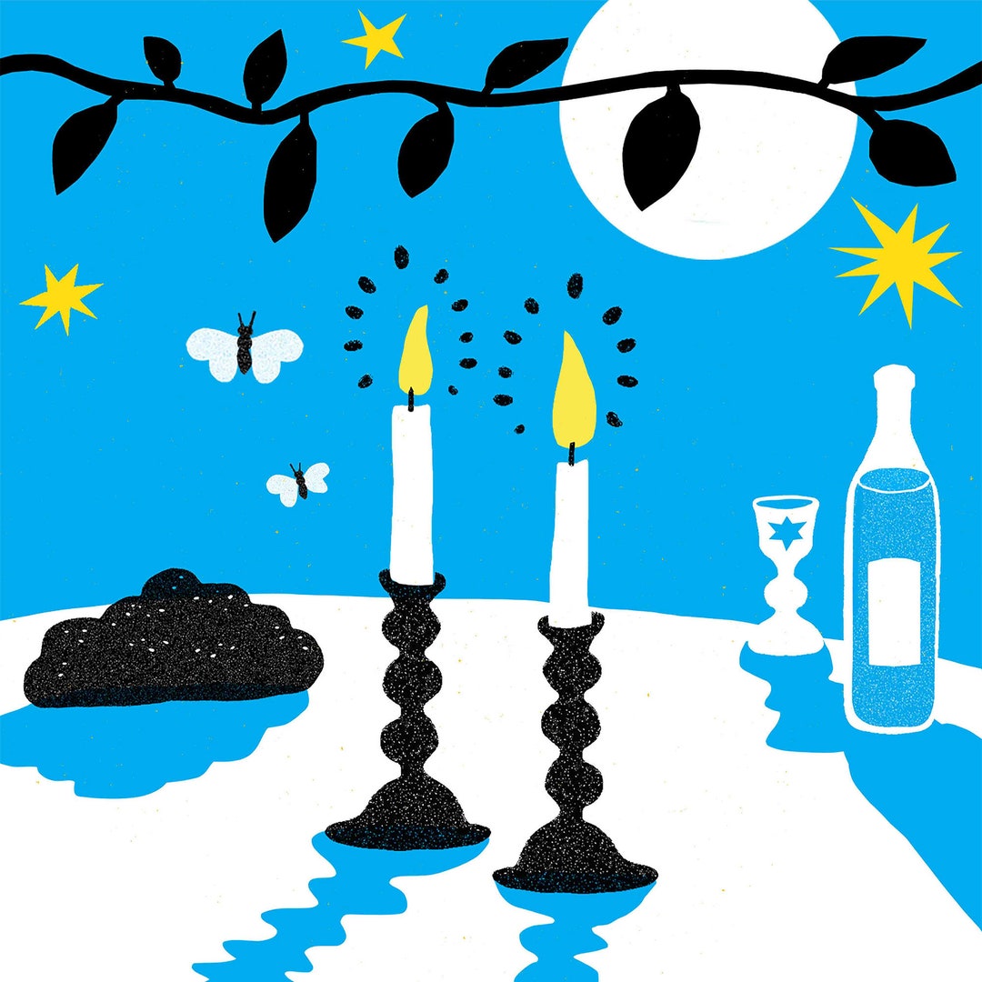 Shabbat Outdoors Under Stars and Moon - Etsy