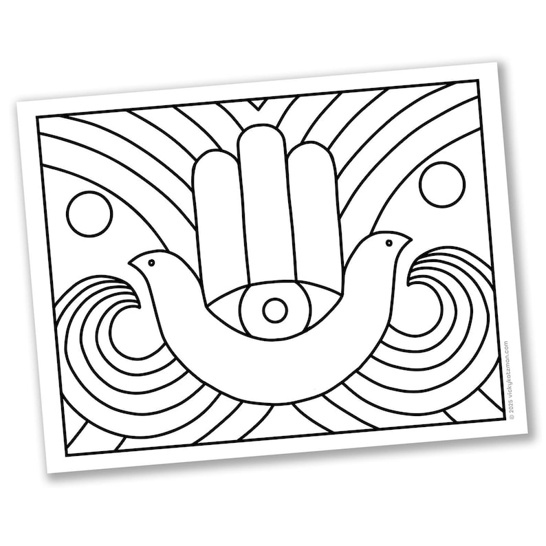 Shabbat Coloring Page Bundle | Judaica Printable Art | Inspired by ...