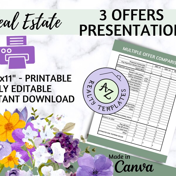 Multiple Offer Sheet - Etsy