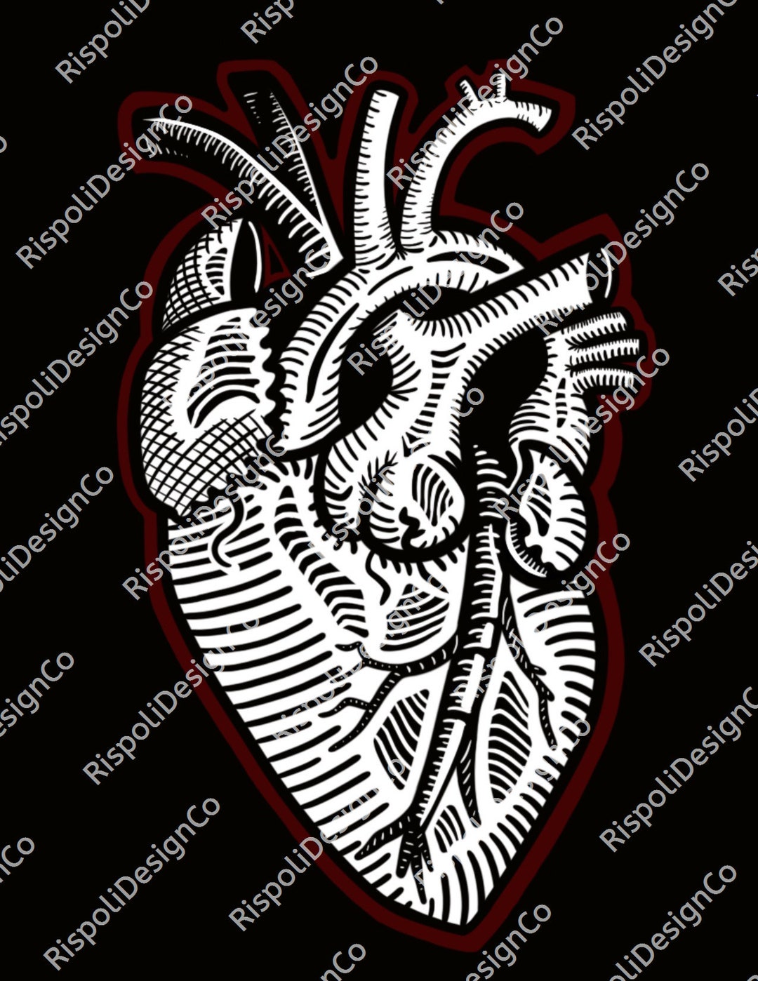 Heart Custom Digital Art, Heart Art Print, Printable Art, Downloadable ...