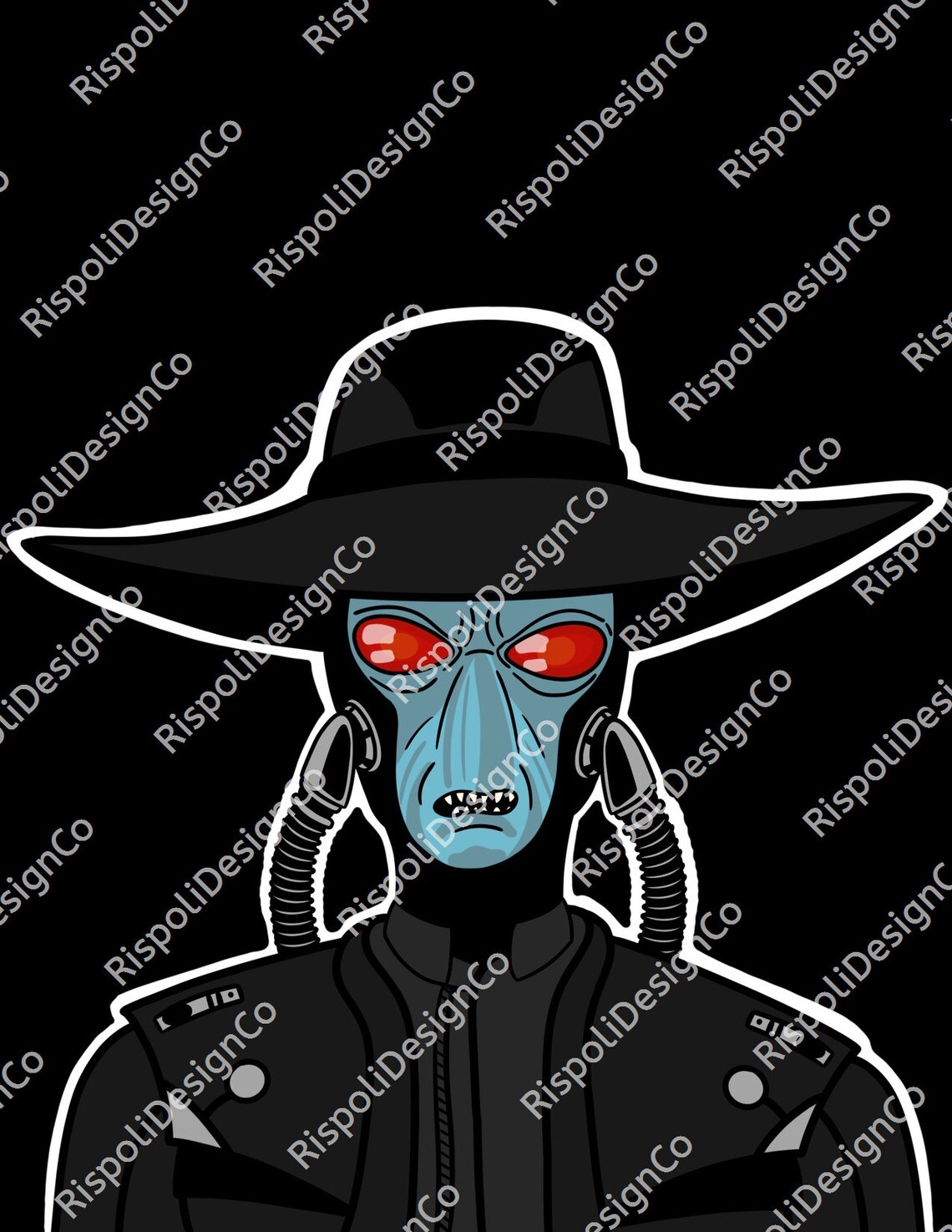 Cad Bane Custom Digital Art, Cad Bane Art Print, Printable Art ...