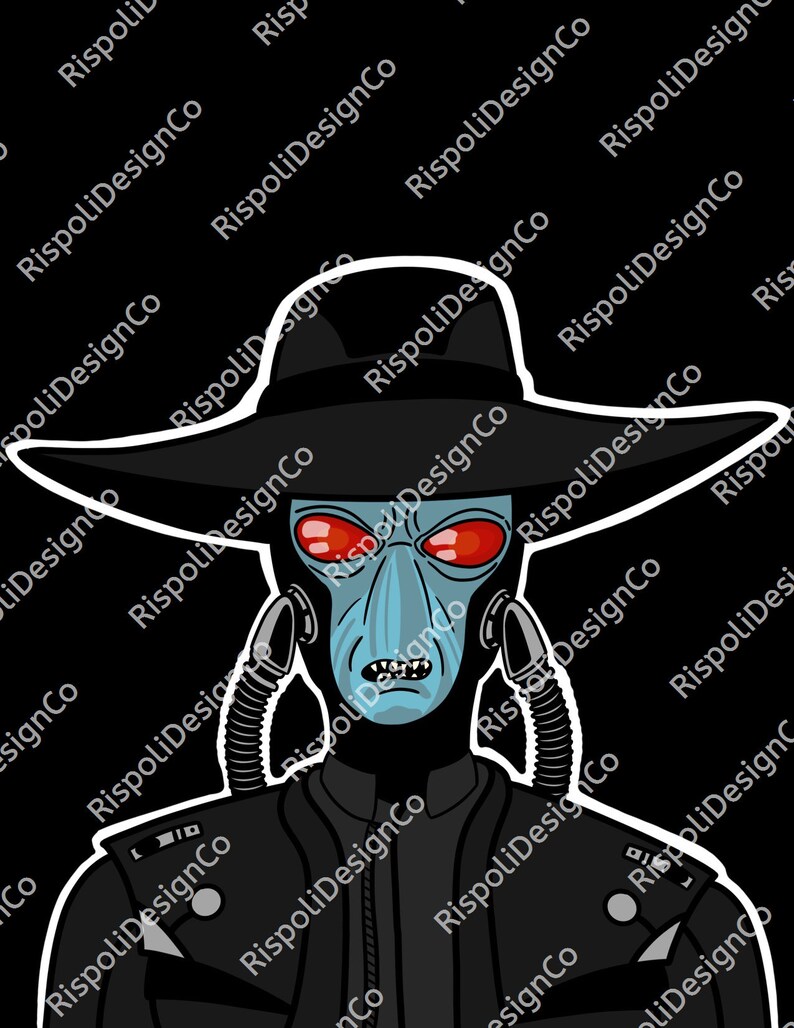 Cad Bane Custom Digital Art, Cad Bane Art Print, Printable Art ...