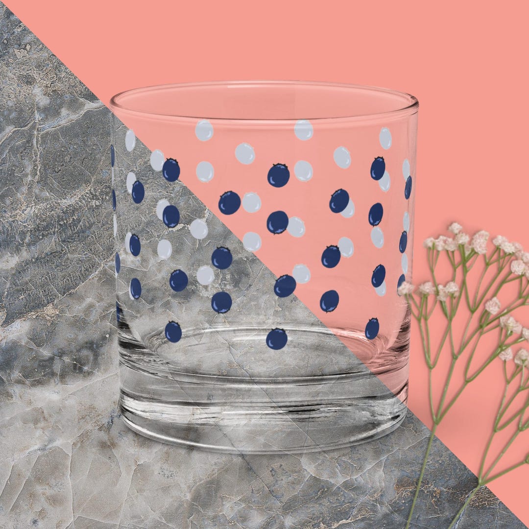 Blueberry Rocks Glass - Etsy