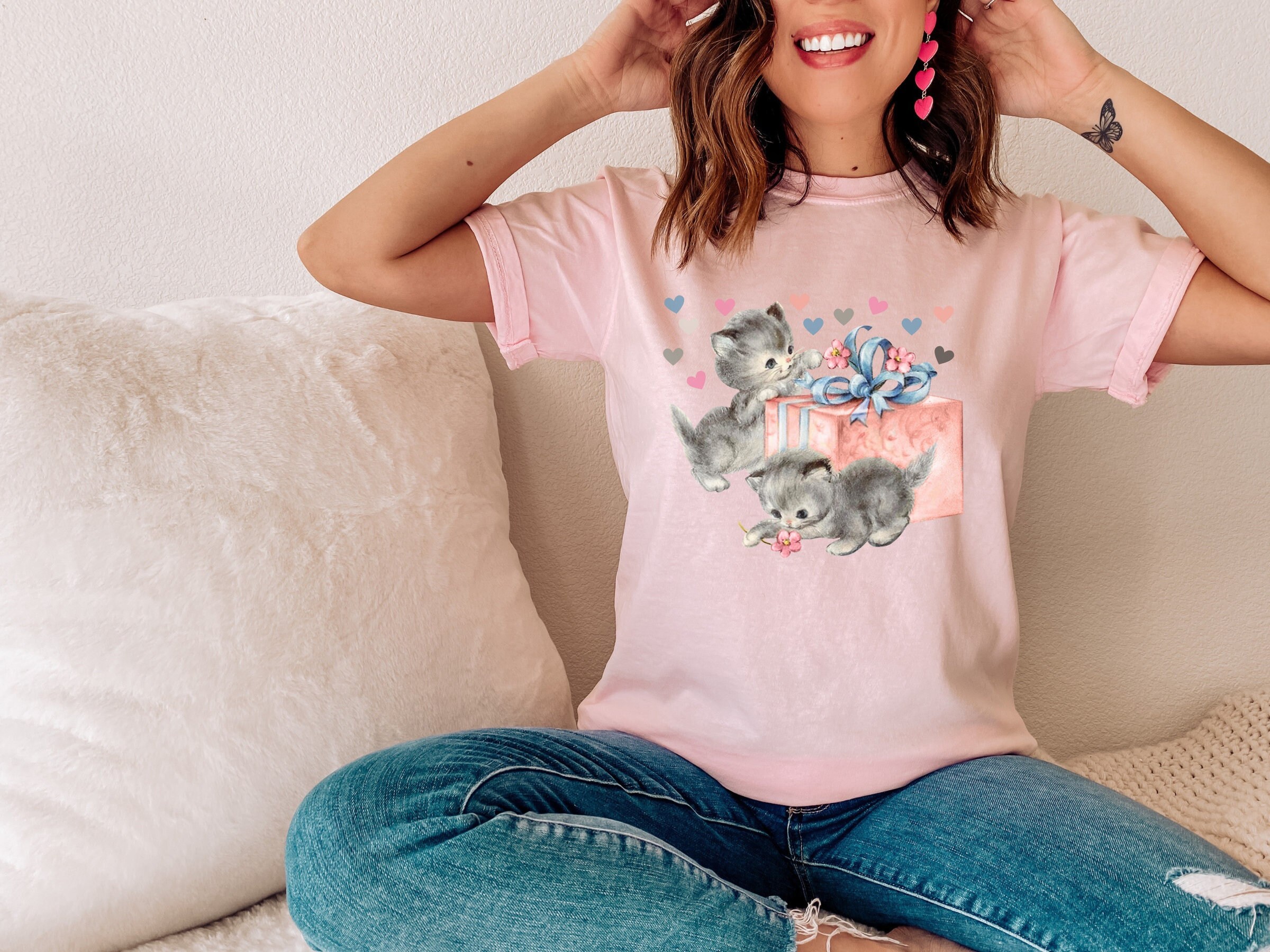 Coquette Clothing, Coquette, Angelcore, Cat Shirt, Cottagecore, Soft ...