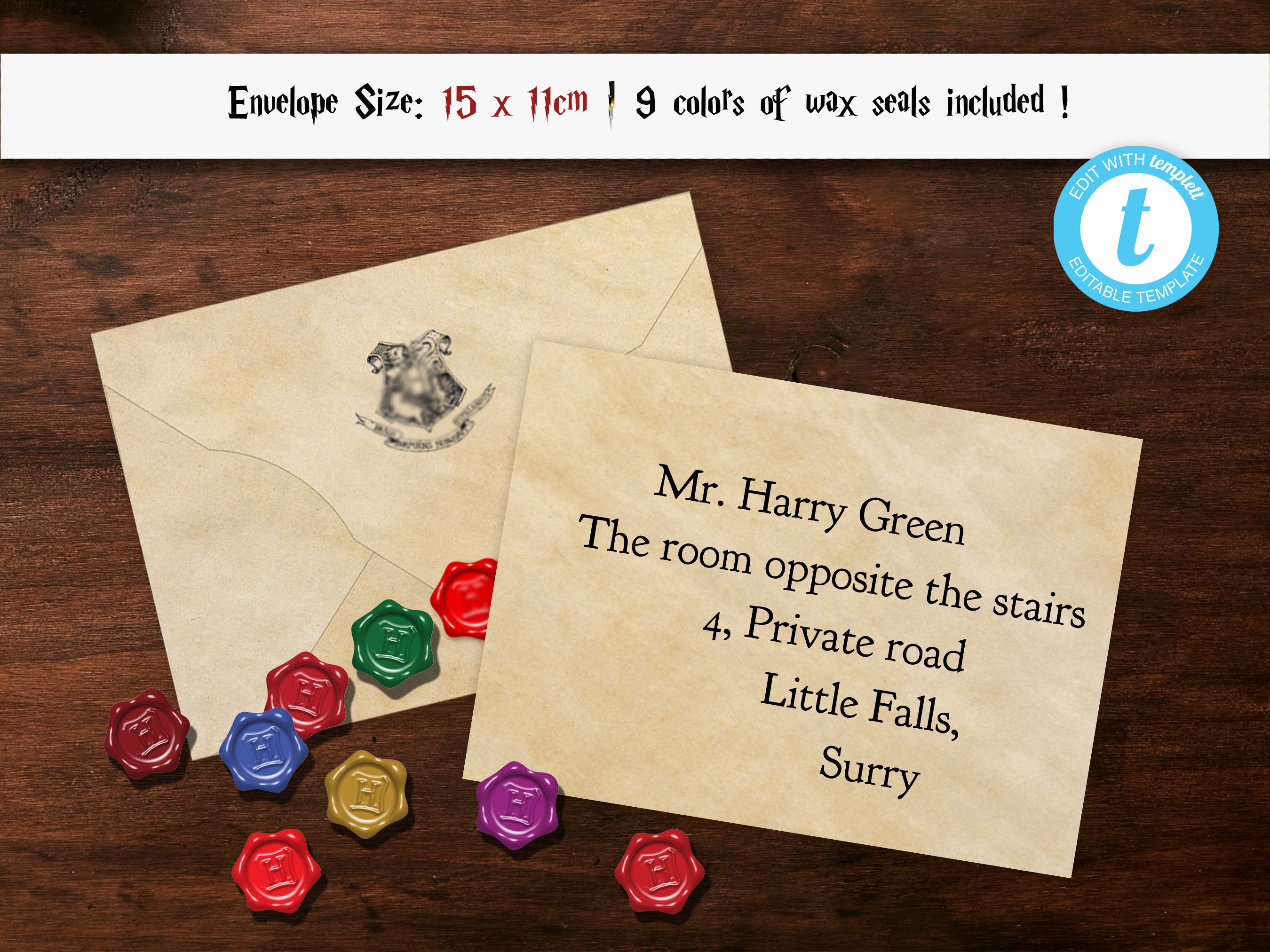 Personalized, Editable, and Printable Wizard Acceptance Letter ...
