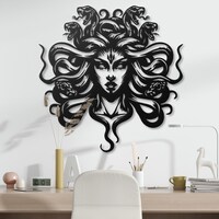 Medusa Gold Metal Wall Art: Greek Mythology Decor - Etsy