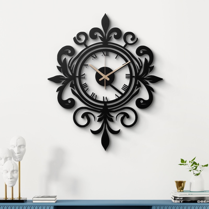 Ornate Large Wall Clock - Etsy