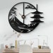 Wave-inspired Metal Wall Clock Black Minimalist Design - Etsy