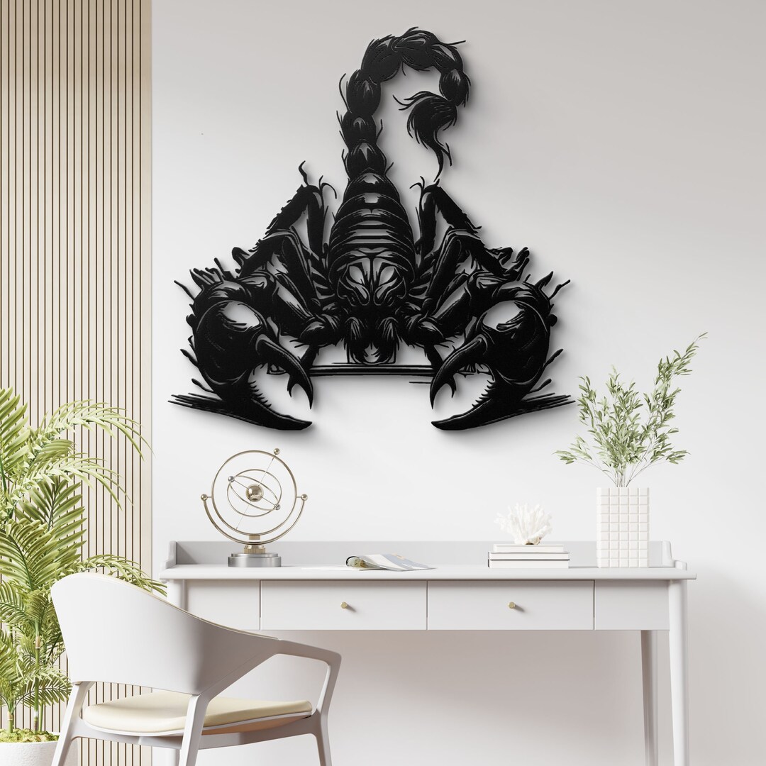 Scorpion Metal Wall Art Intricate Scorpion Silhouette Gothic Home Decor ...