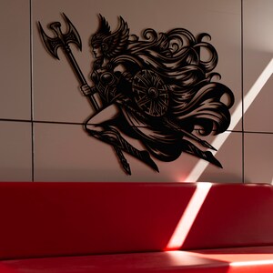 Vivid Valkyrie Metal Wall Art Striking Norse Warrior Design Perfect ...