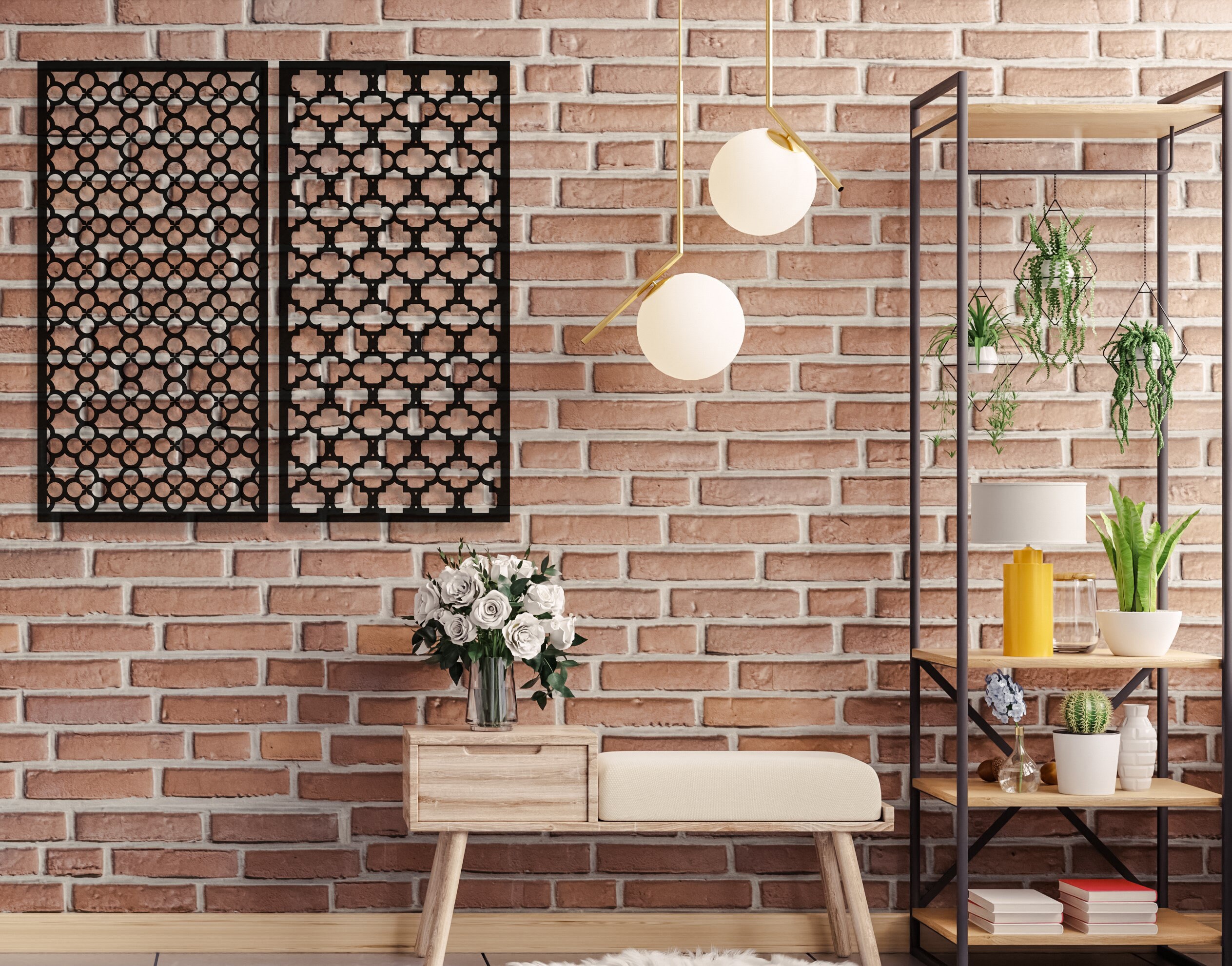 Repetitive Geometric Patterns Metal Wall Panel Repeating - Etsy