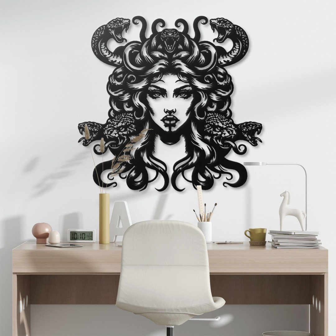 Medusa Metal Wall Art Medusa Wall Decor - Etsy