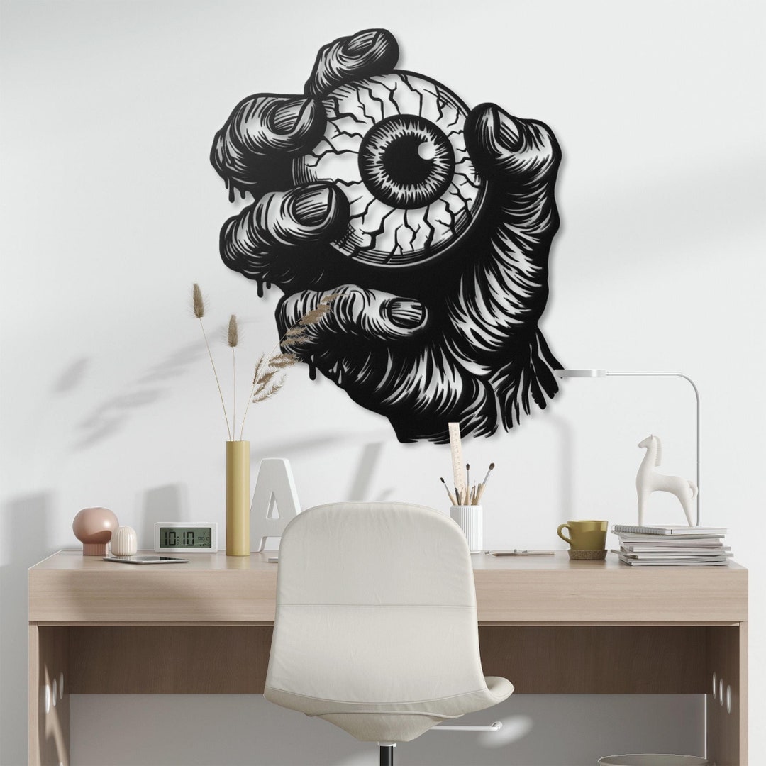 Gothic Eyeball Metal Wall Art | Creepy Horror Decor | Unique Spooky Eye ...