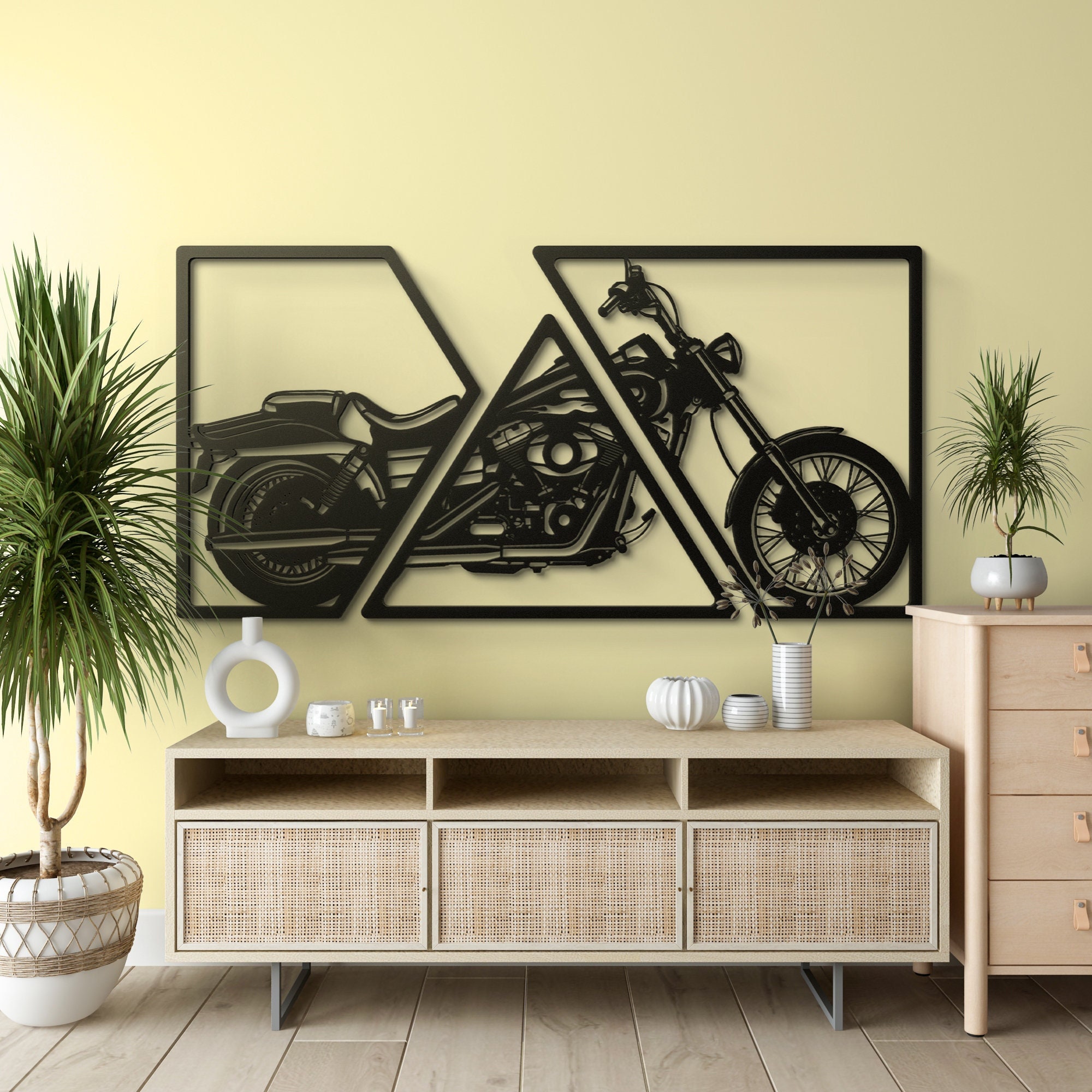 Motorcycle Metal Wall Art Motorcycle Wall Decor Garage - Etsy