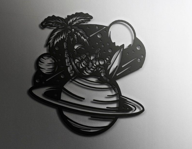 Metal Astronaut Wall Art Surreal Space Wall Decor Astronaut - Etsy