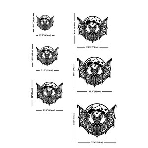 Majestic Full Moon Bat Metal Wall Art – Gothic Home Decor, Nocturnal ...