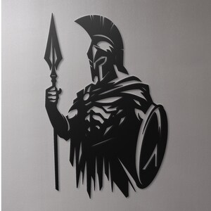 Spartan Warrior Metal Wall Art | Greek Soldier Decor | Unique Spartan ...