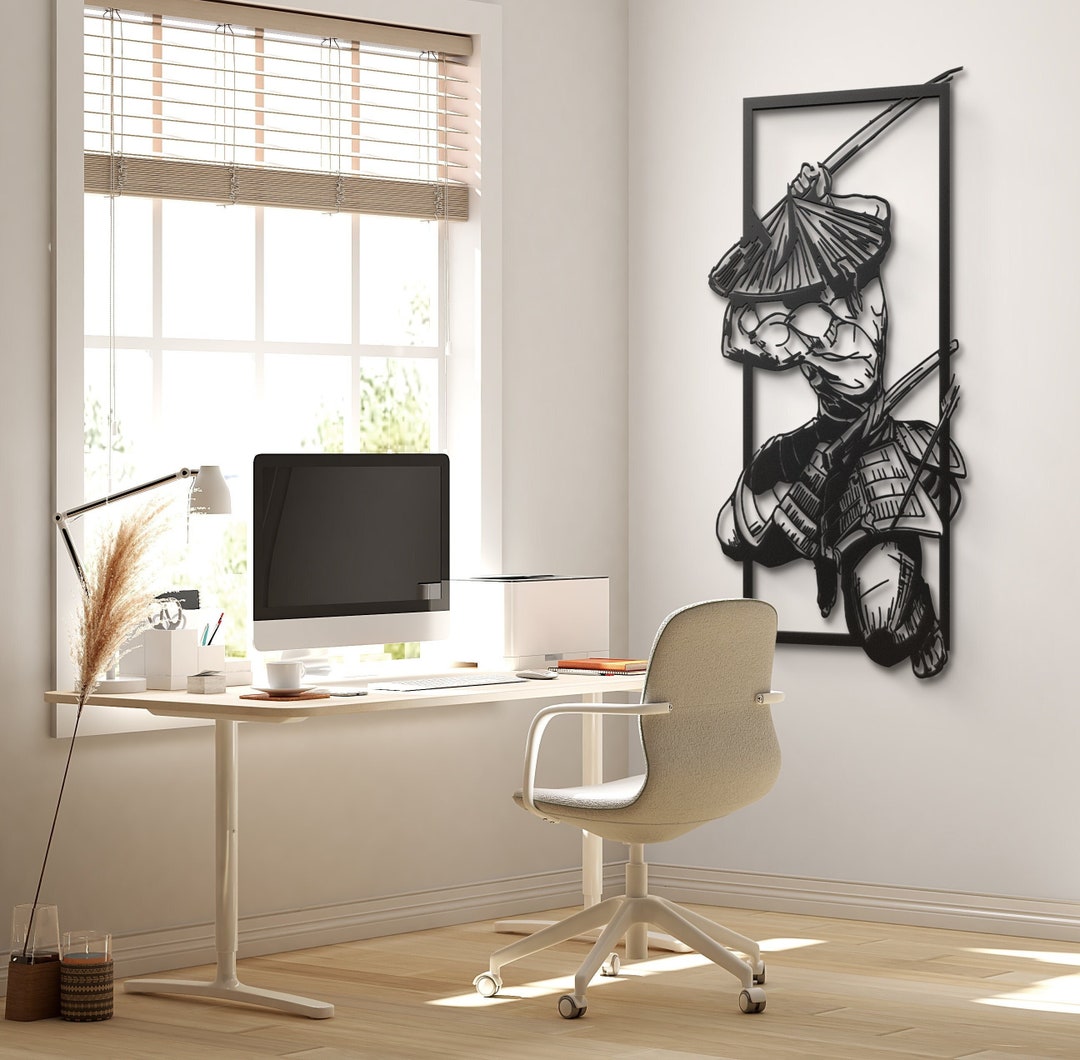 Metal Samurai Wall Art Samurai Warrior Art Game Room Wall Decor Man ...