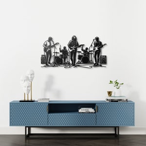 Rock Band Metal Wall Art, Music Room Decor - Etsy