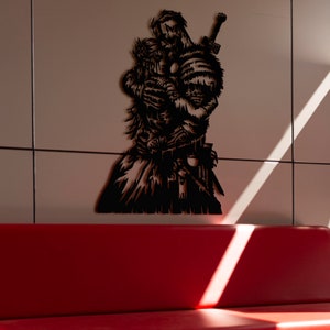 Warrior's Embrace Metal Wall Art, Viking Warrior and Shieldmaiden ...