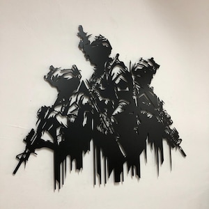 Soldiers Metal Wall Art - Military Design Bold Patriotic Home Decor - Etsy