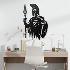 Spartan Warrior Metal Wall Art | Greek Soldier Decor | Unique Spartan ...
