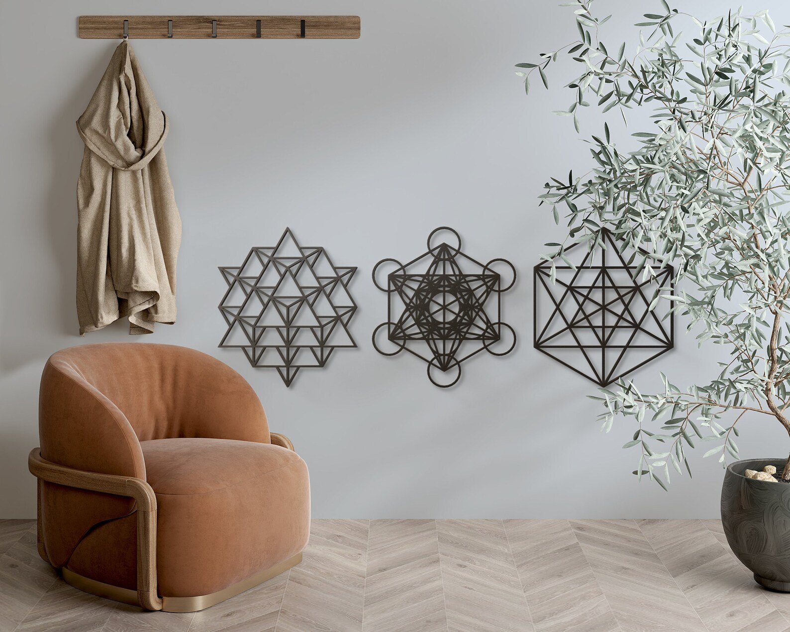 Sacred Geometry Metal Wall Art Metatron Cube Wall Decor - Etsy
