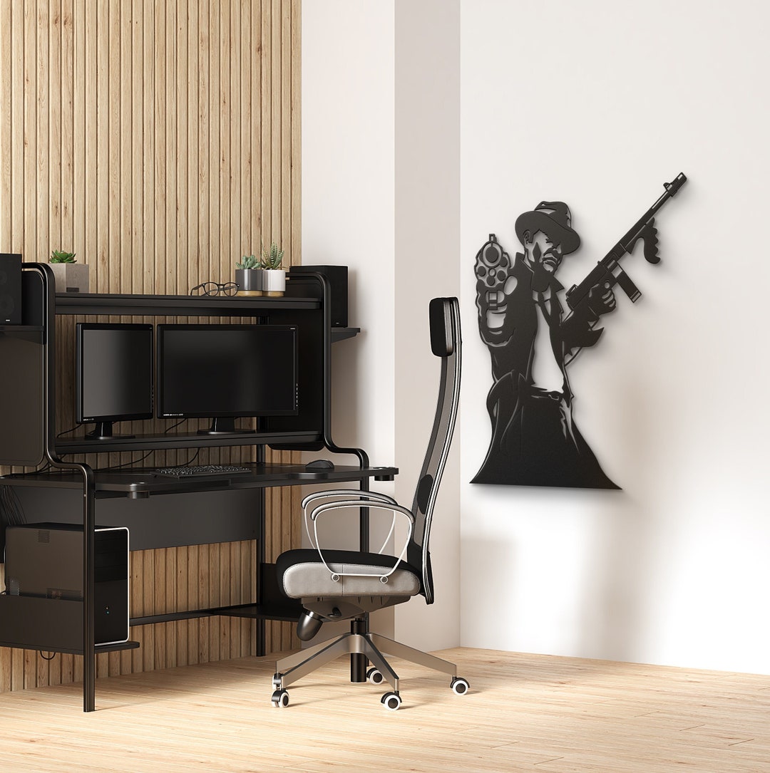 Metal Mafia Wall Art Game Room Wall Decor Man Cave Wall Art Mafia ...