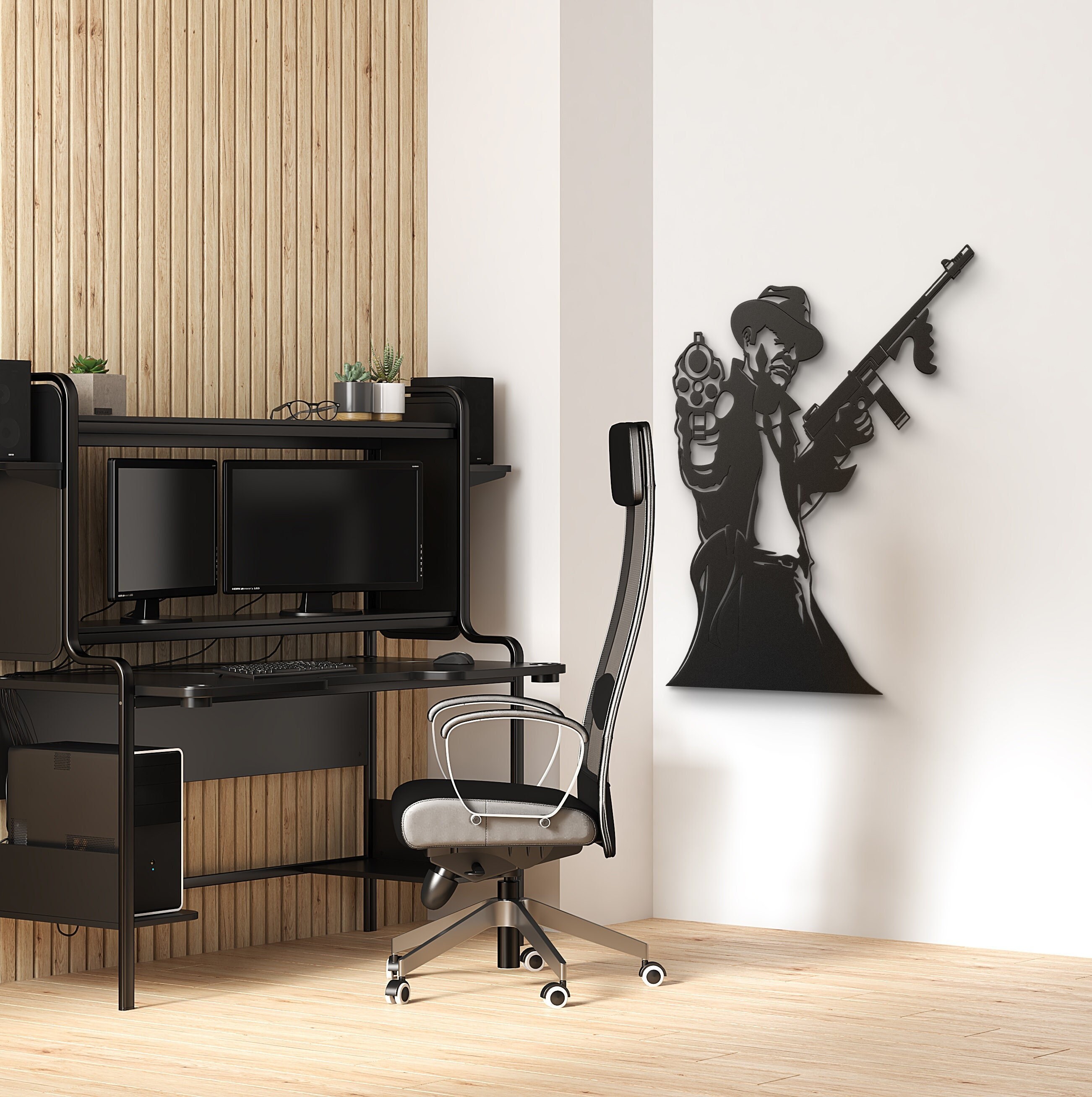 Metal Mafia Wall Art Game Room Wall Decor Man Cave Wall Art Mafia ...