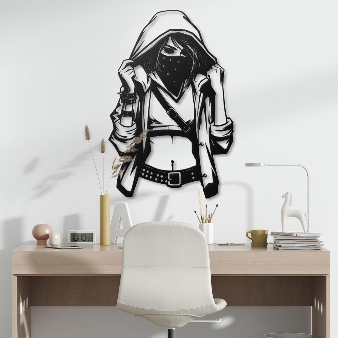 Urban Street Art Metal Wall Decor, Modern Street Style Wall Sculpture ...