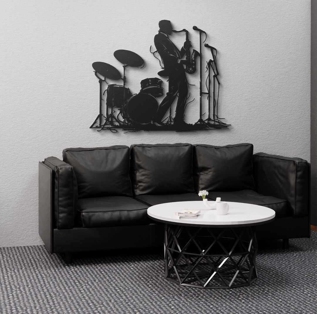 Metal Sax Player Wall Art Jazz Music Decor Saxophone Player - Etsy