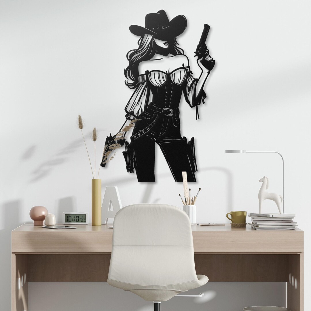 Metal Wall Art Cowgirl Decor Western Wall Art Country Girl Sign Rustic ...