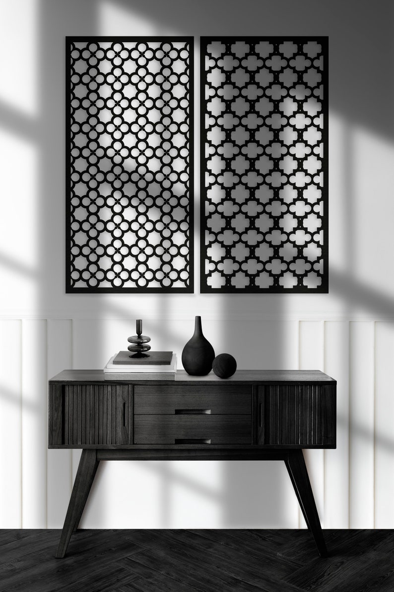 Repetitive Geometric Patterns Metal Wall Panel Repeating - Etsy