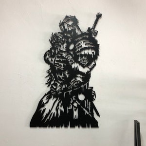 Warrior's Embrace Metal Wall Art, Viking Warrior and Shieldmaiden ...