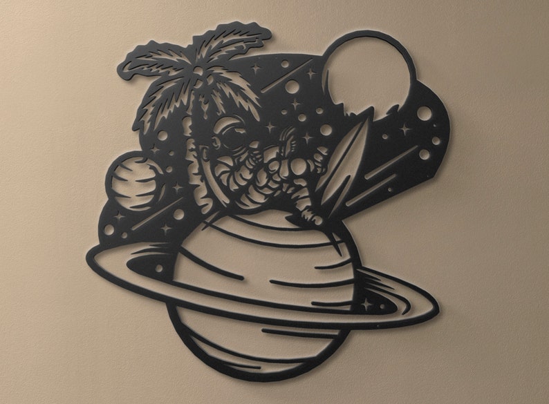 Metal Astronaut Wall Art Surreal Space Wall Decor Astronaut - Etsy